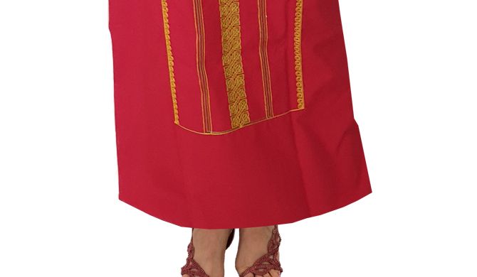 Egyptian Traditional Clothing | Red Traditional Dress (Galabeya)