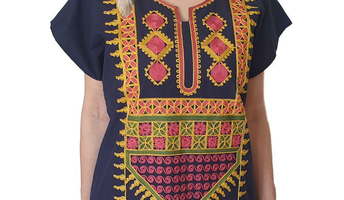Egyptian Traditional Clothing | Dark Blue Traditional Dress